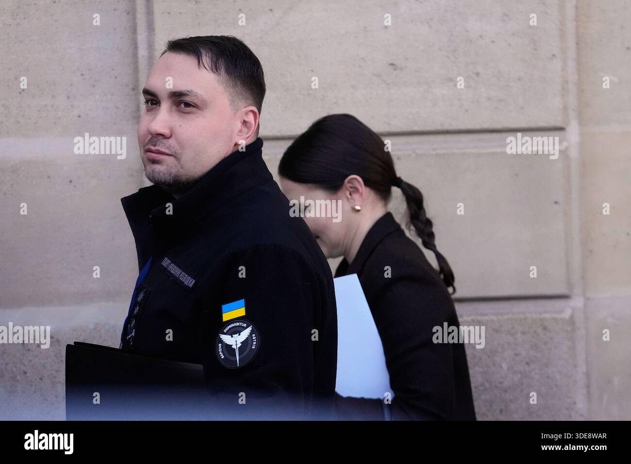 Ukraine's chief of staff Kyrylo Budanov, left, arrives for a meeting of ...
