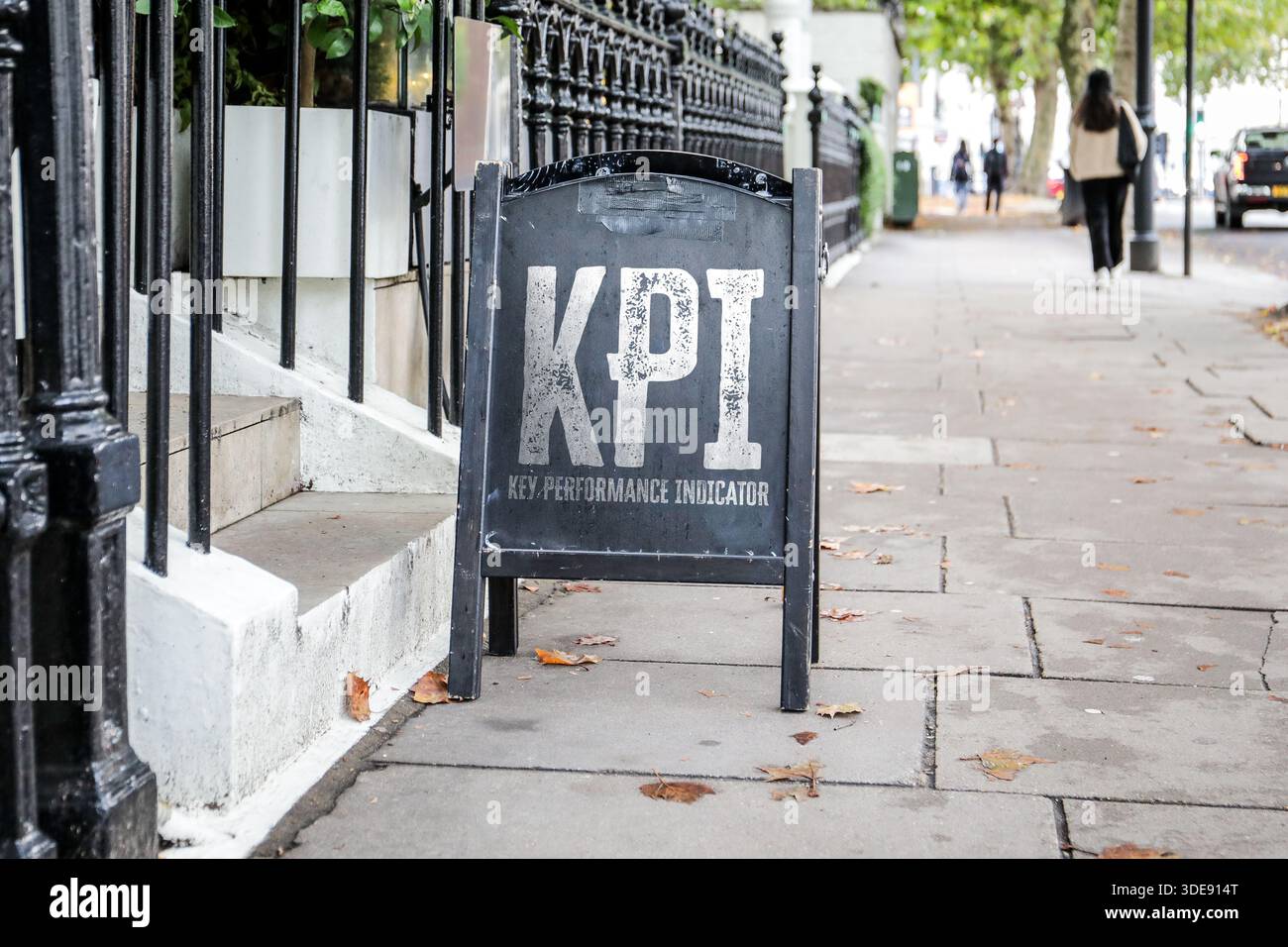 KPI Key Performance Indicator Concept Shown On Street Sidewalk Sign In ...