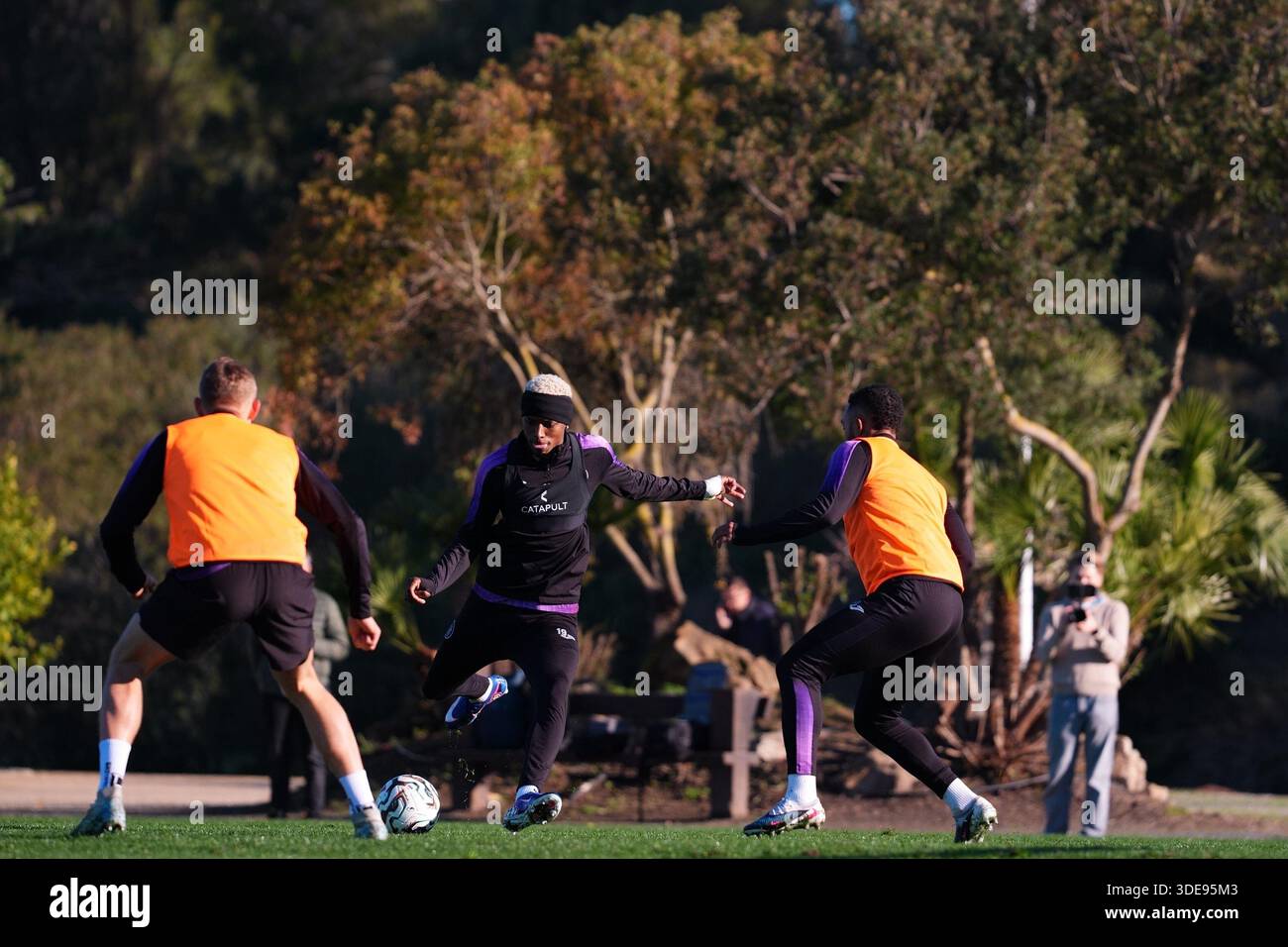 Anderlecht's Nilson Angulo pictured in action during a training session ...