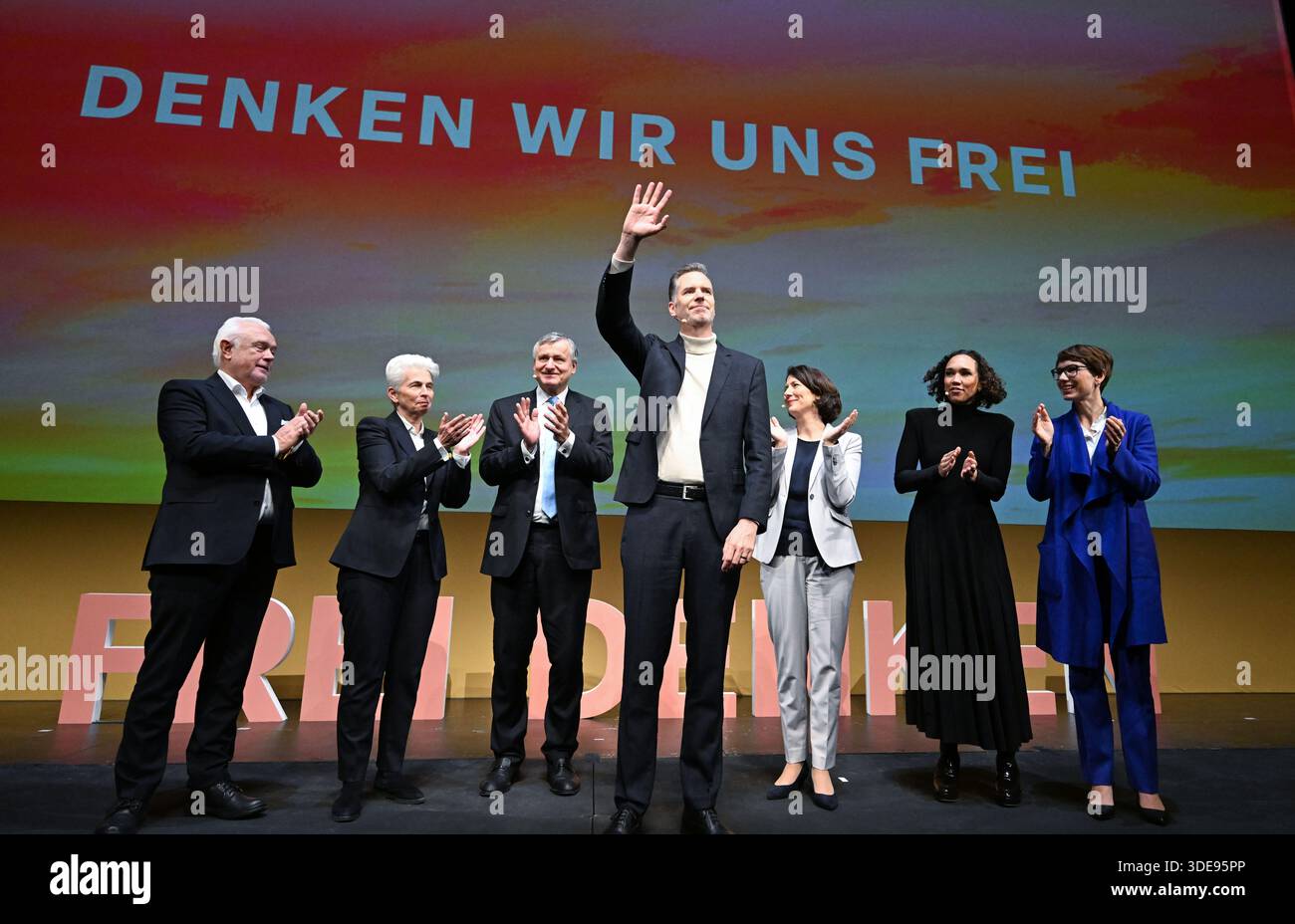 06 January 2026, Baden-Württemberg, Stuttgart: The top FDP politicians ...