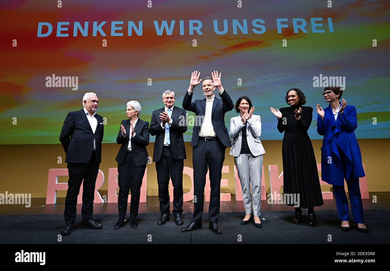 06 January 2026, Baden-Württemberg, Stuttgart: The top FDP politicians ...