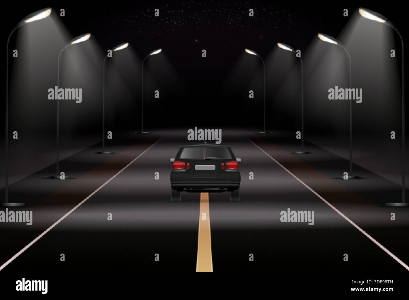 Dark back street Stock Vector Images - Alamy