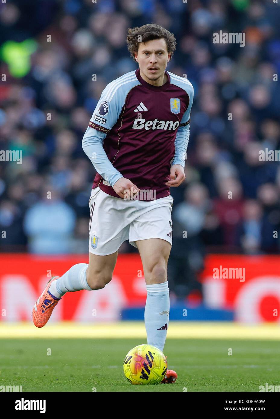 Aston Villa's Victor Lindelof during the Premier League match at Villa ...
