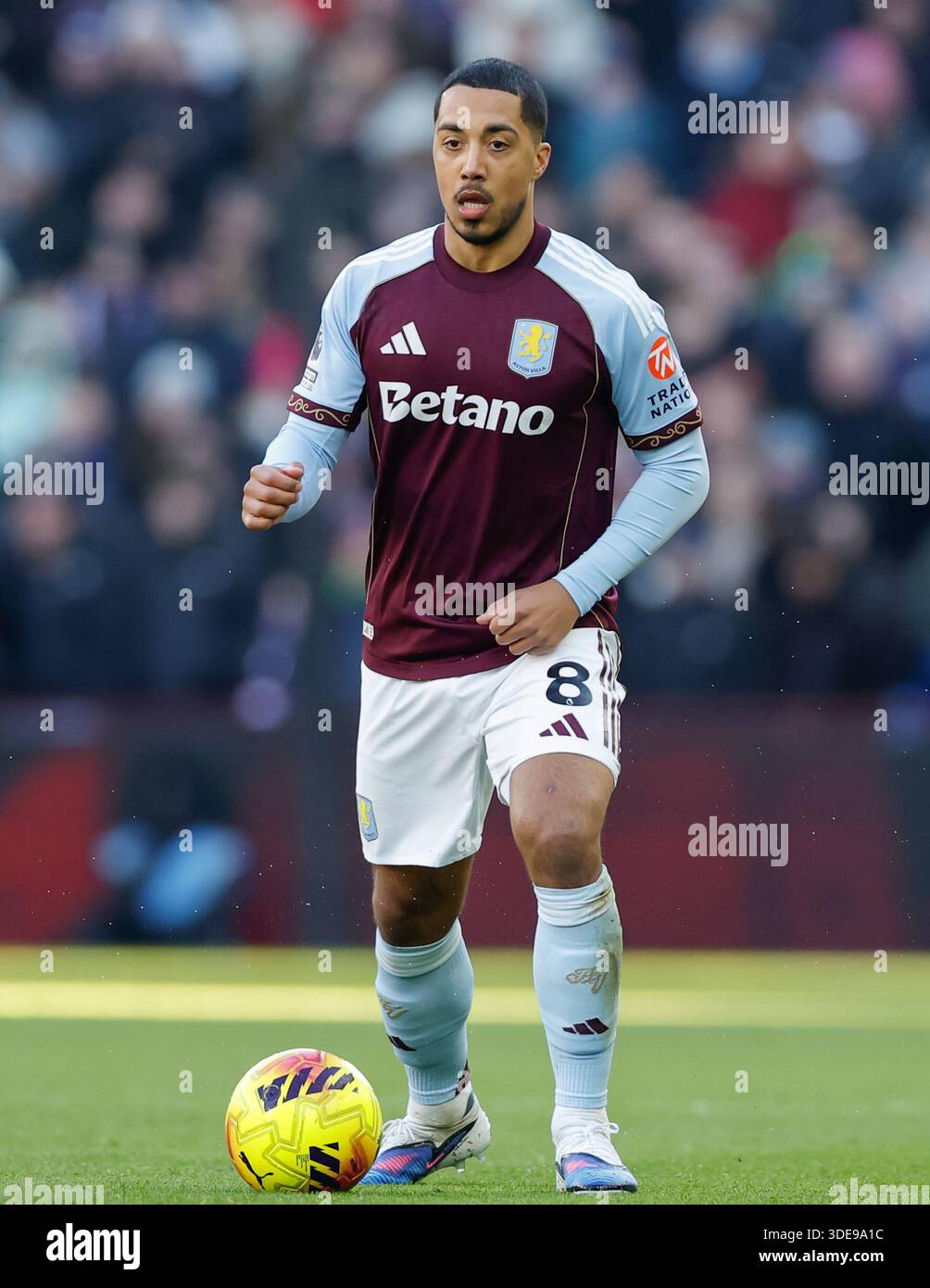 Aston Villa's Youri Tielemans during the Premier League match at Villa ...