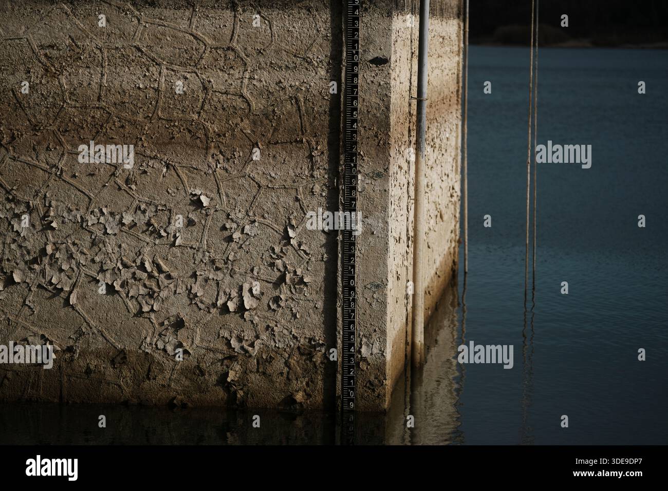 The low level of Lake Marathon is seen at the water intake tower near ...