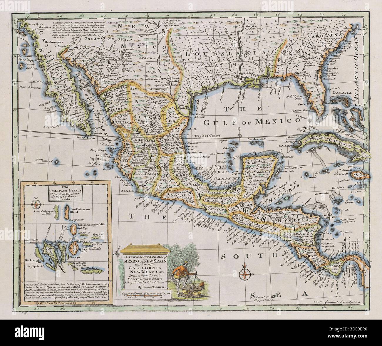 Mexico map 1700s hi-res stock photography and images - Alamy
