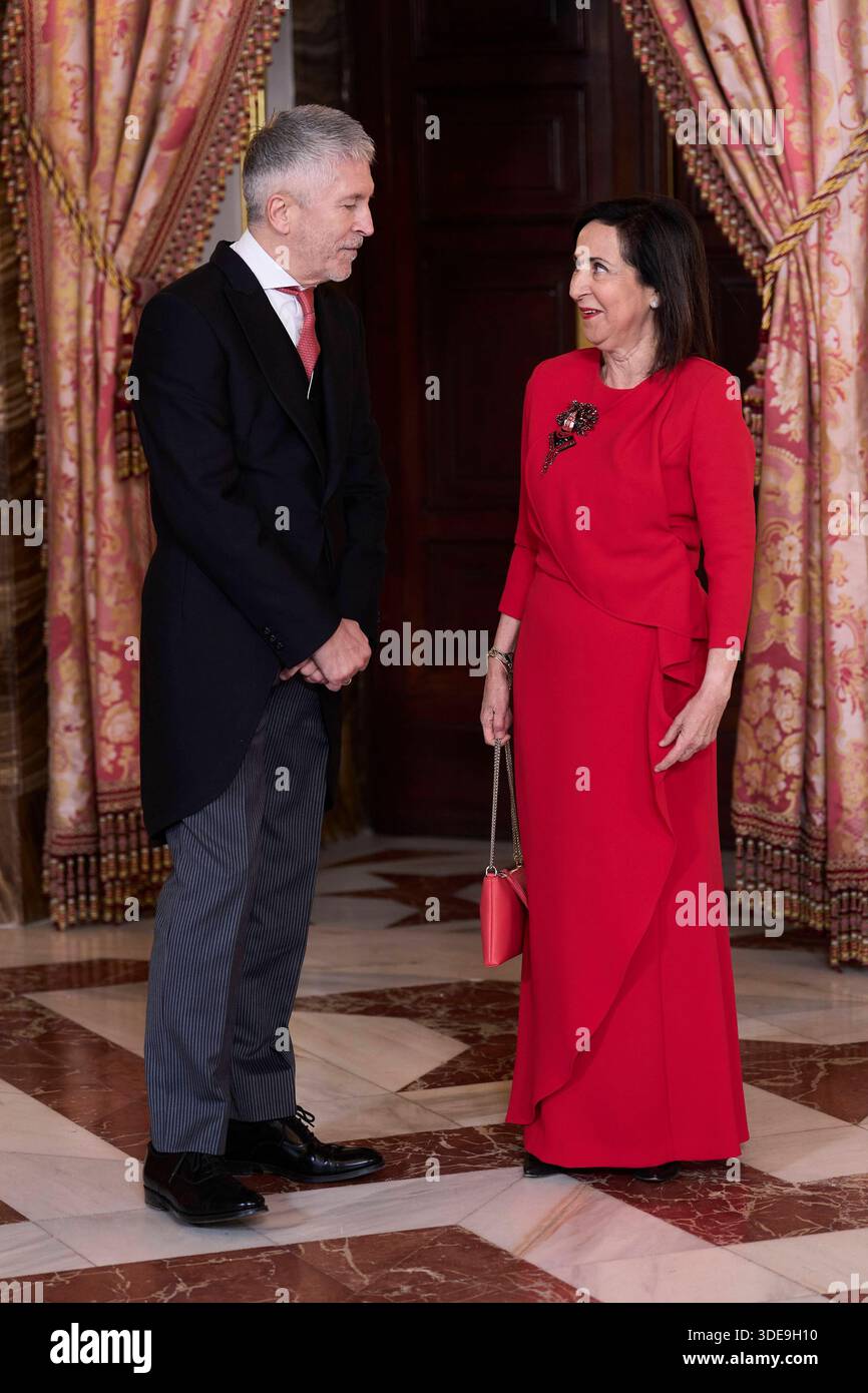 Margarita Robles, Fernando Grande Marlaska attends New Year's Military ...