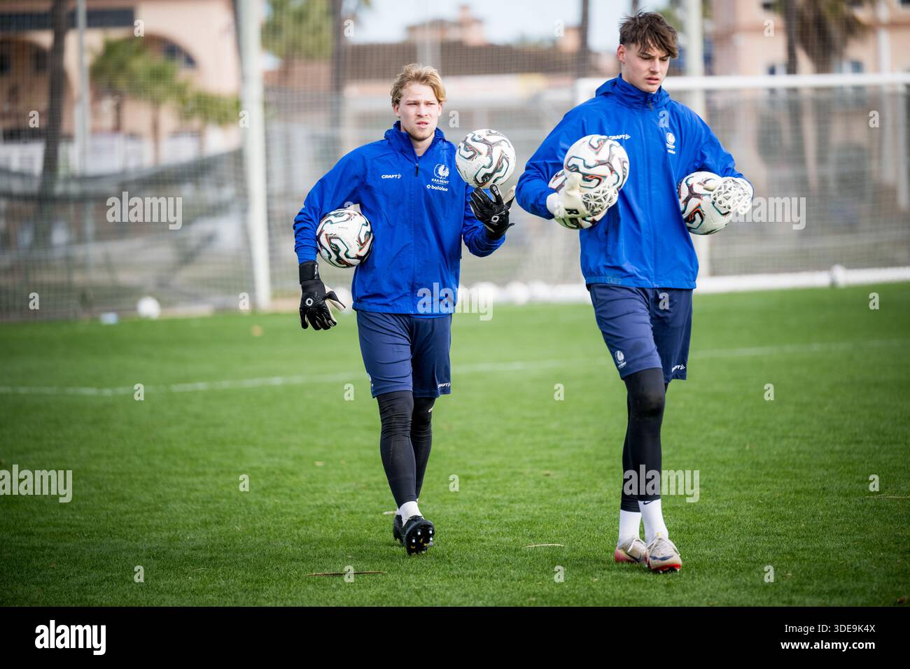 Gent's Victor De Coninck and Bas Evers pictured during the winter ...