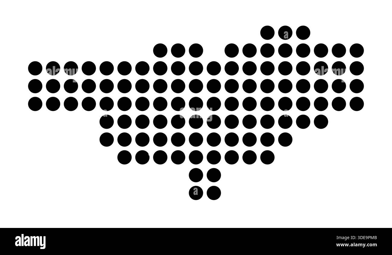 Symbol Map of the City Granada (Spain) showing the city with a pattern ...