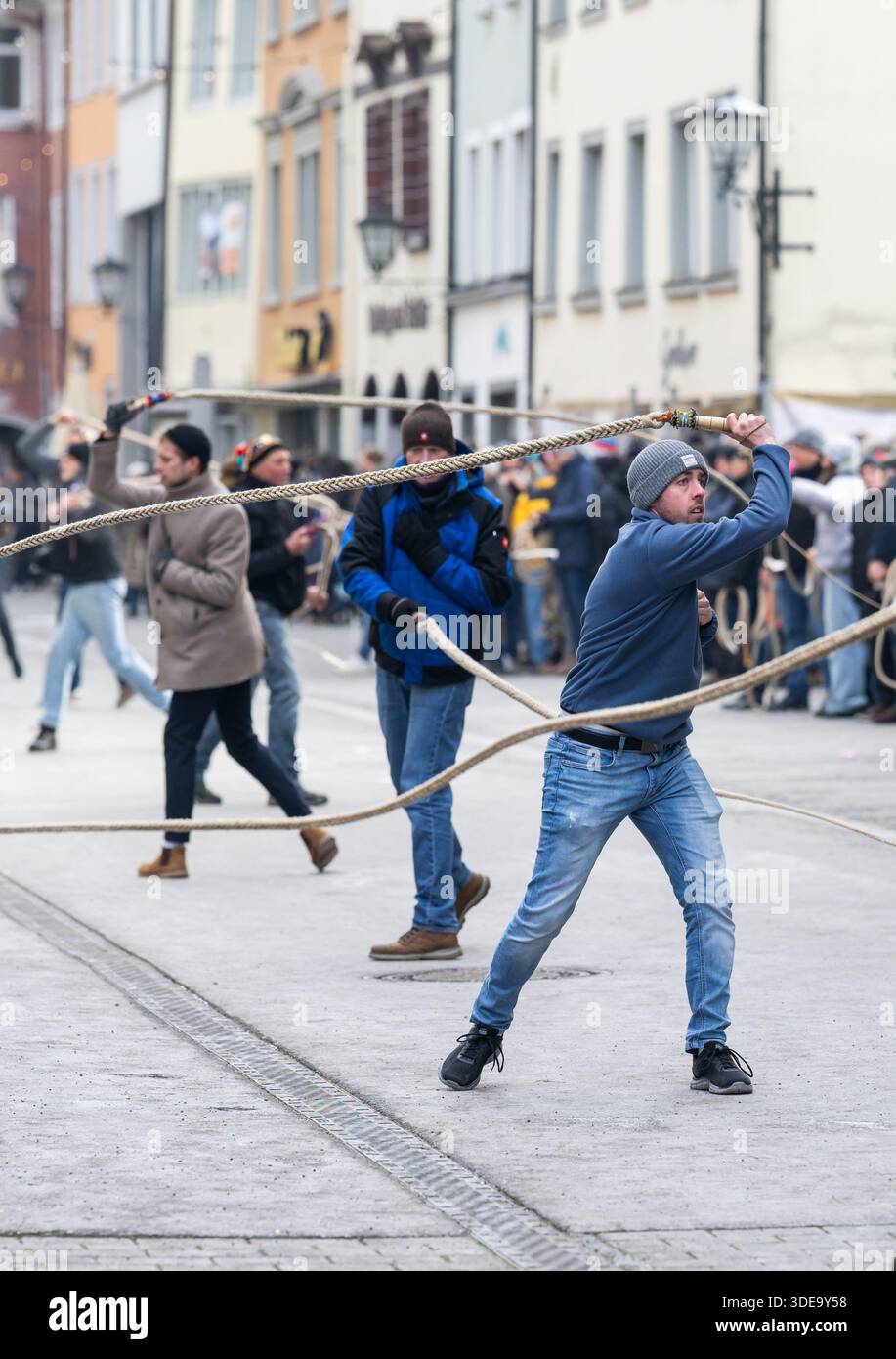 06 January 2026, Baden-Württemberg, Überlingen: Numerous people in the ...