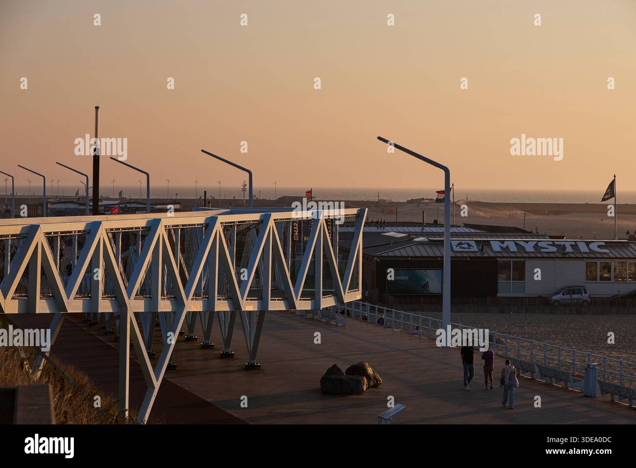 metal bridge structure with a glass roof Stock Photo - Alamy