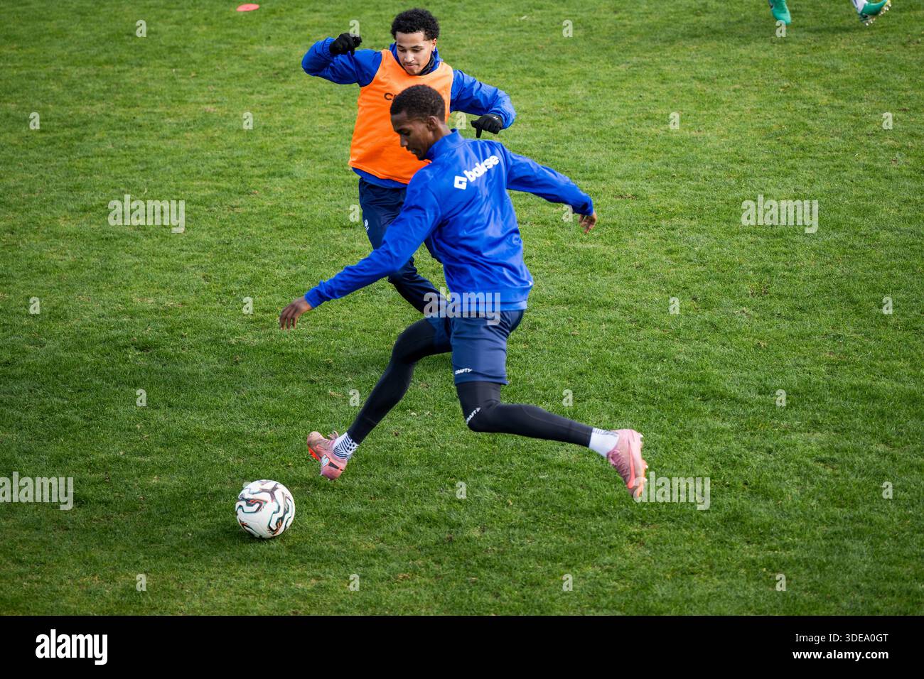 Gent's Momodou Lamin Sonko and Diallo Mamadou pictured in action during ...