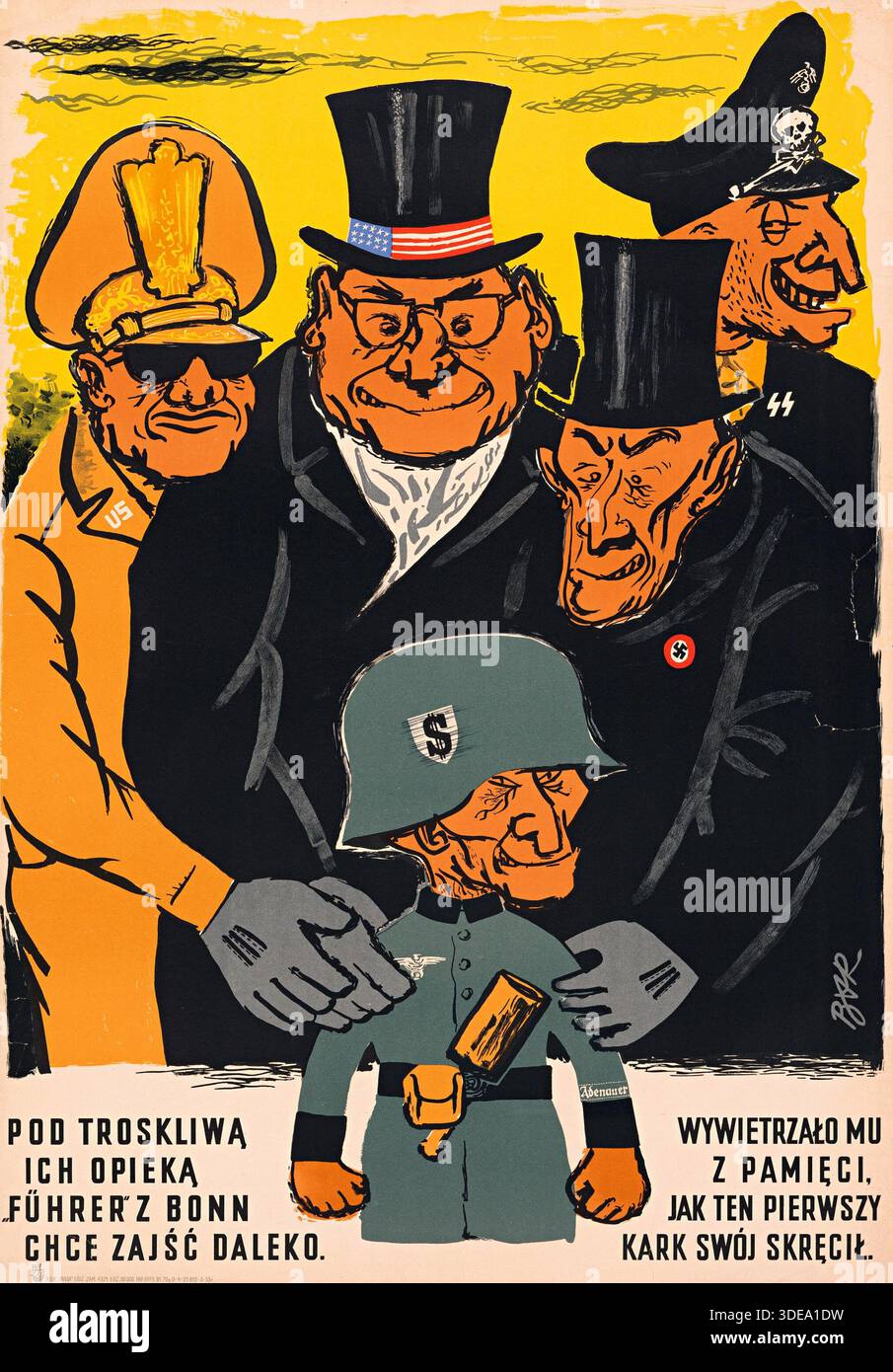 Polish Cold War propaganda poster by artist Wlodzimierz Zakrzewski ...