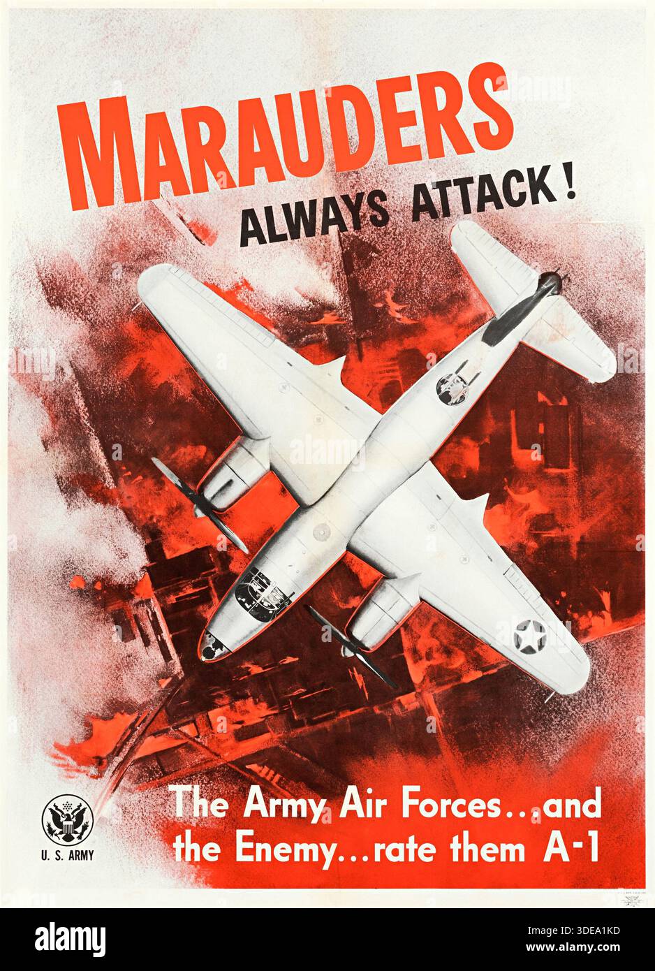 World War II Propaganda Poster (U.S. Army, 1943). Recruiting Poster ...