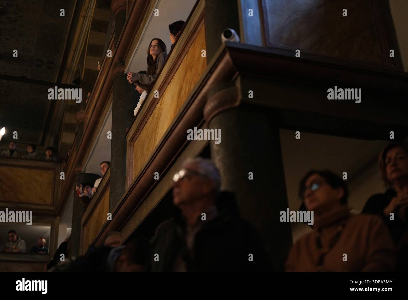 Orthodox Christian faithfuls attend the Epiphany ceremony at the ...