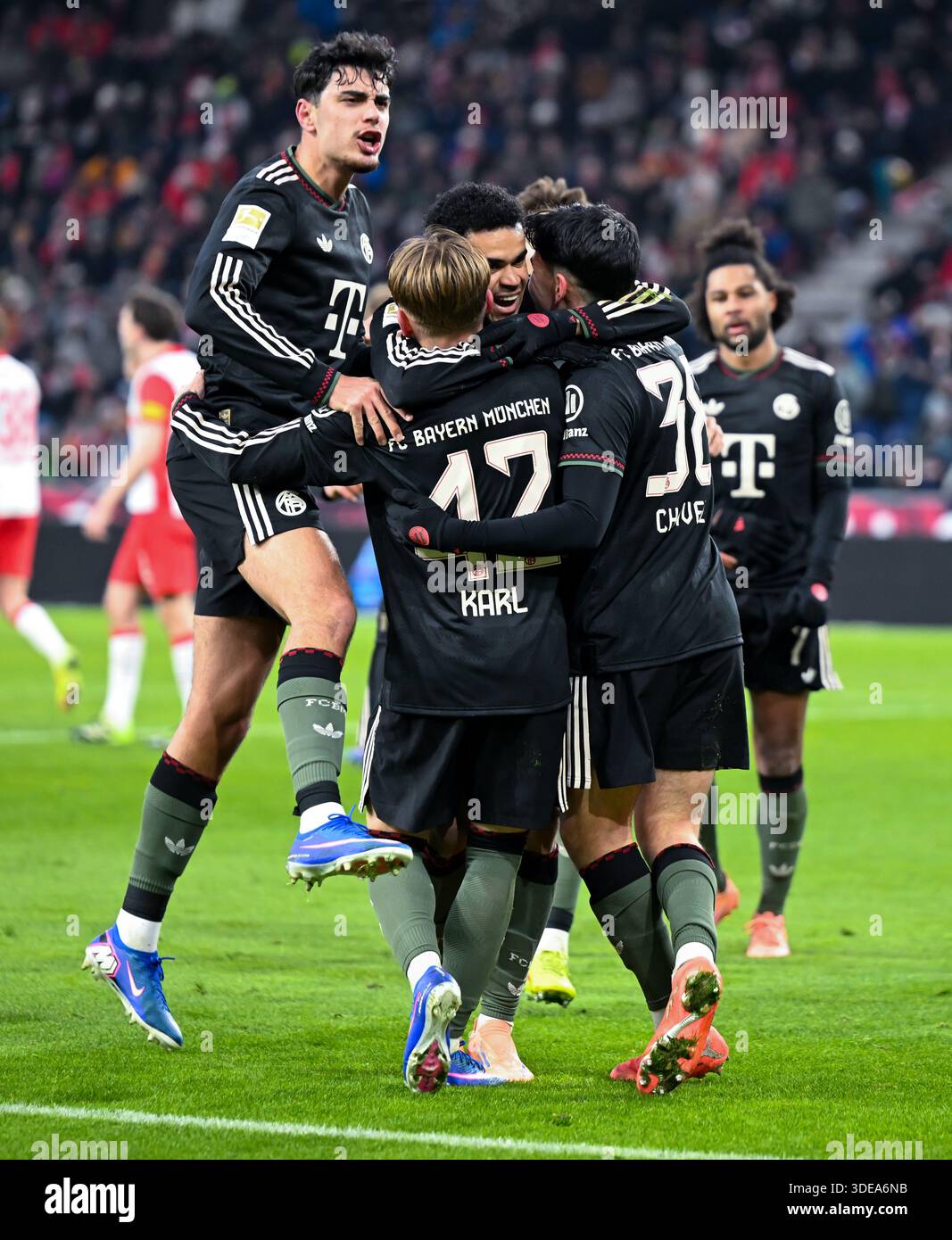 06 January 2026, Austria, Salzburg: Soccer, test match, FC Red Bull ...