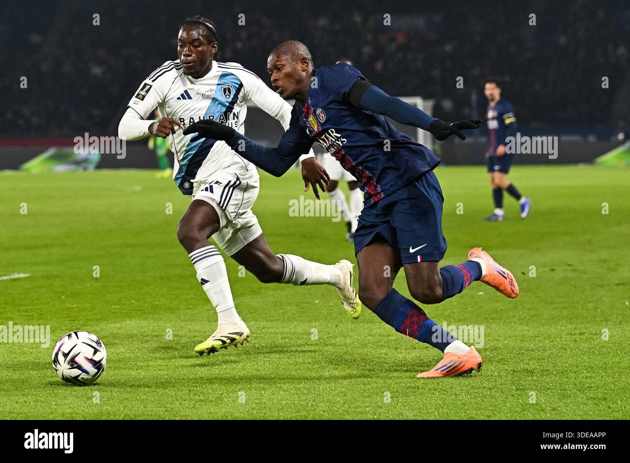 during the Paris derby between PSG and PFC at the Parc des Princes on 4 ...