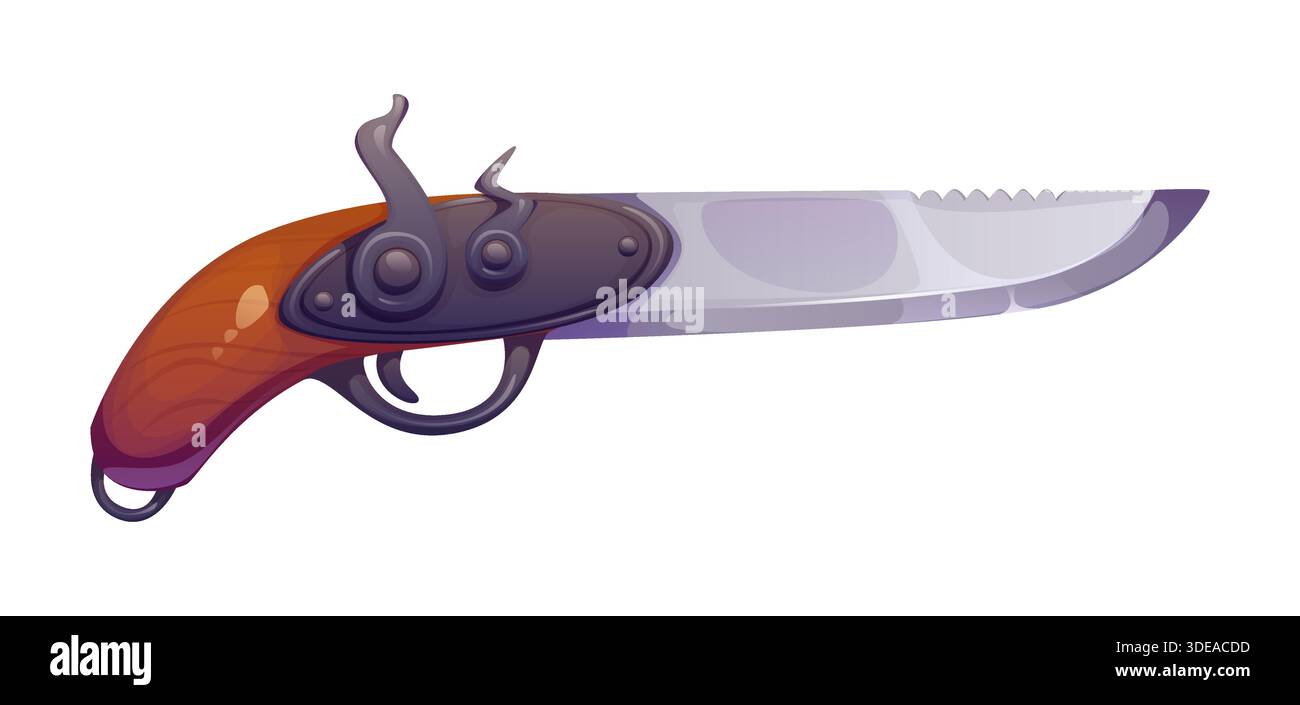 Corsair pirate sailor old pistol gun icon or sign. Buccaneer skipper ...