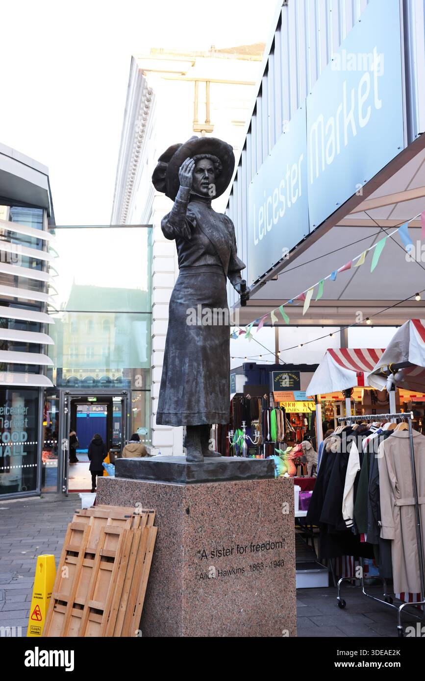 Statue of Alice Hawkins, 'a sister for freedom', outside the large ...