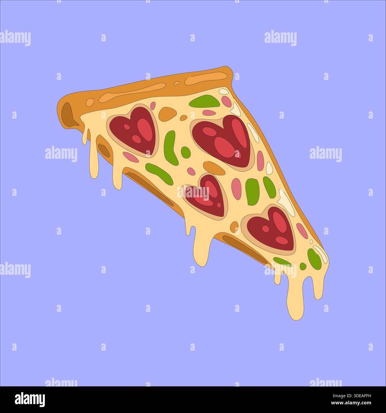 Animated illustration slice pizza melting hi-res stock photography and ...