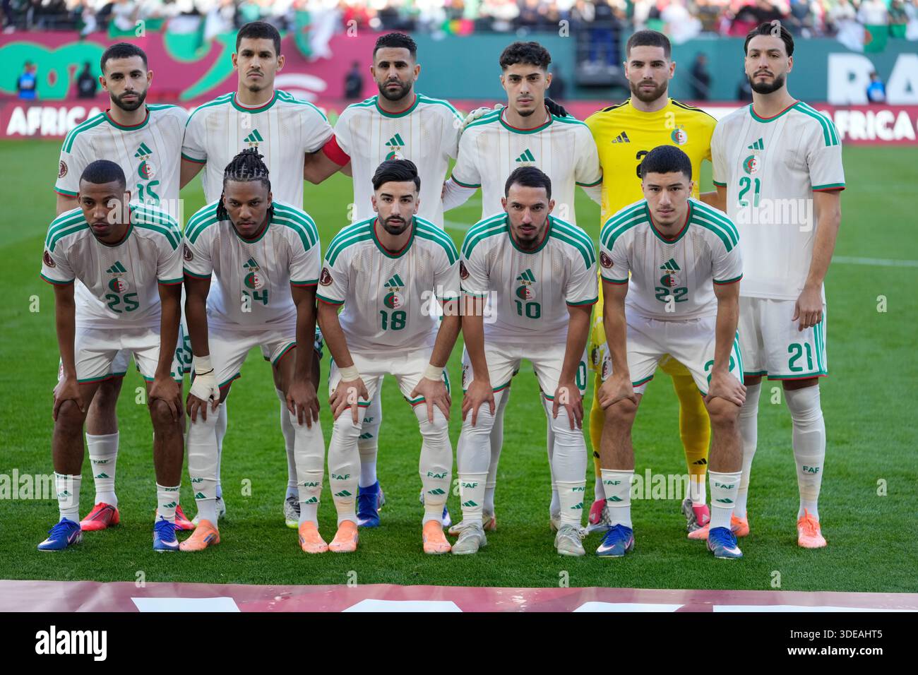 Algeria players pose before the Africa Cup of Nations round of 16 ...