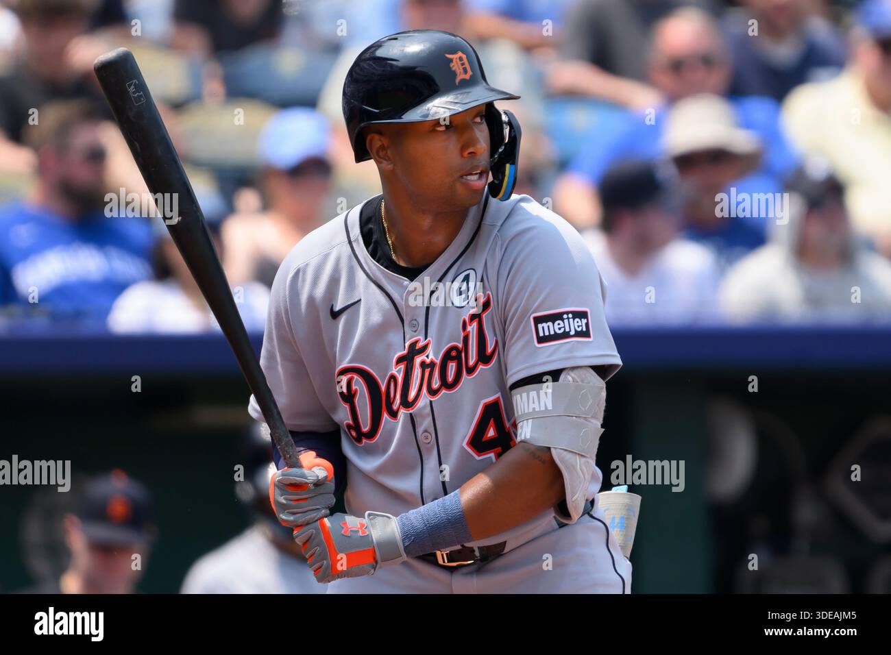 FILE - Detroit Tigers' Justyn-Henry Malloy at bat against the Kansas ...