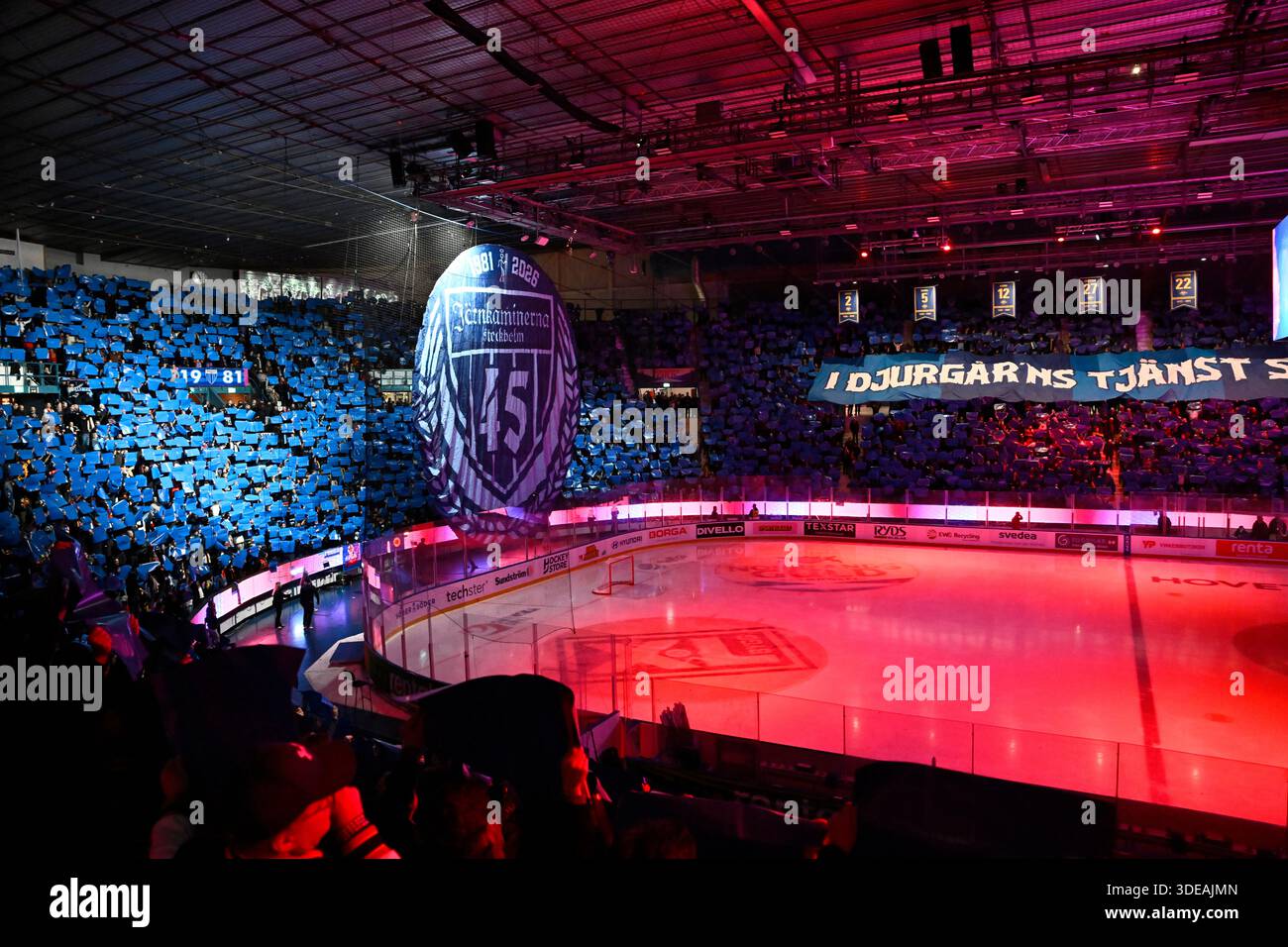 STOCKHOLM, SWEDEN 20260106Djurgårdens tifo before Tuesday's SHL ice ...