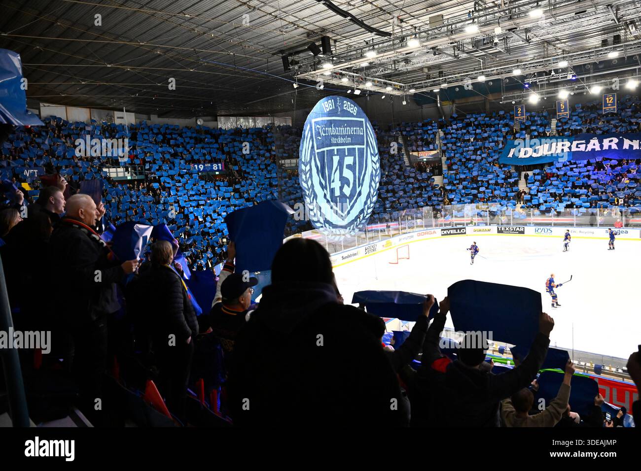 STOCKHOLM, SWEDEN 20260106Djurgårdens tifo before Tuesday's SHL ice ...