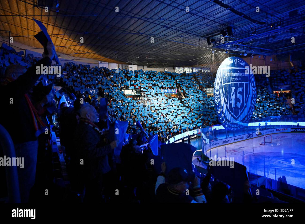 STOCKHOLM, SWEDEN 20260106Djurgårdens tifo before Tuesday's SHL ice ...