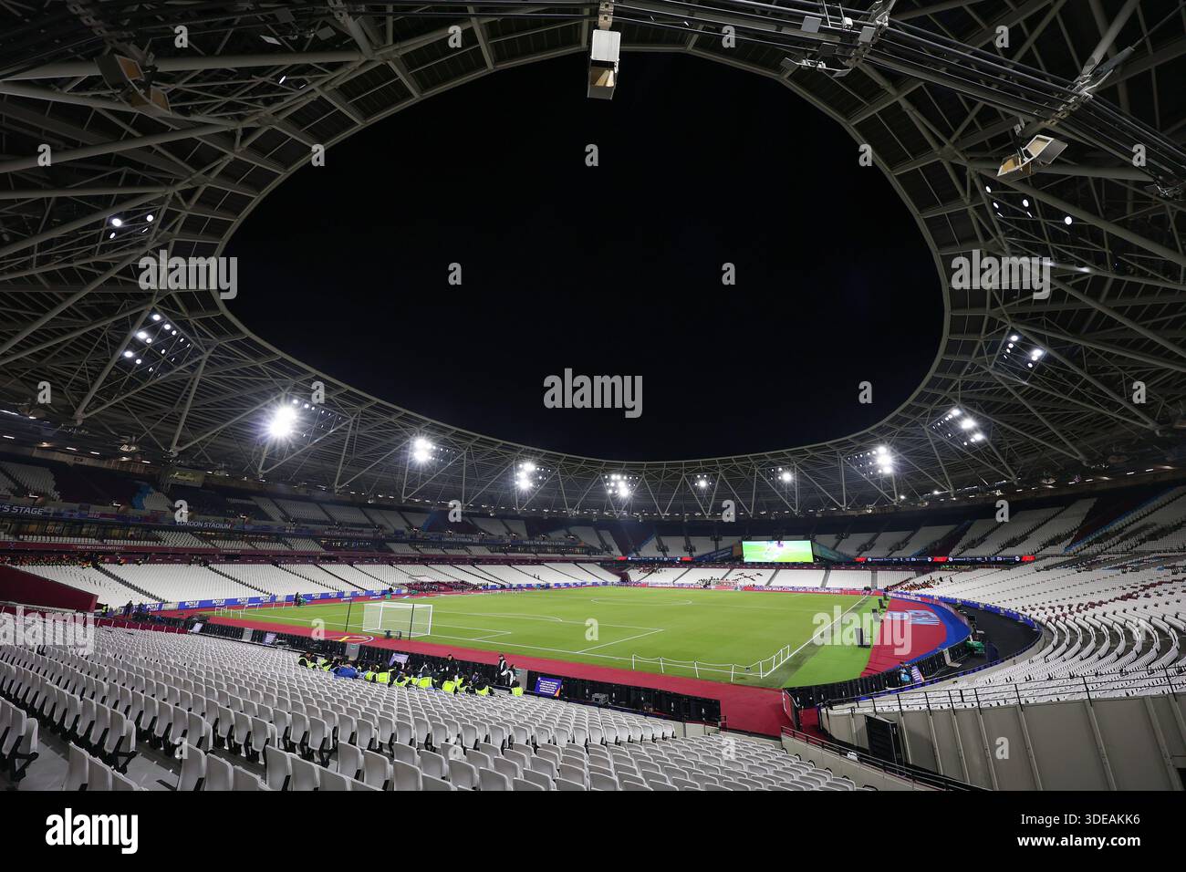 General view inside the stadium prior to the West Ham United v ...