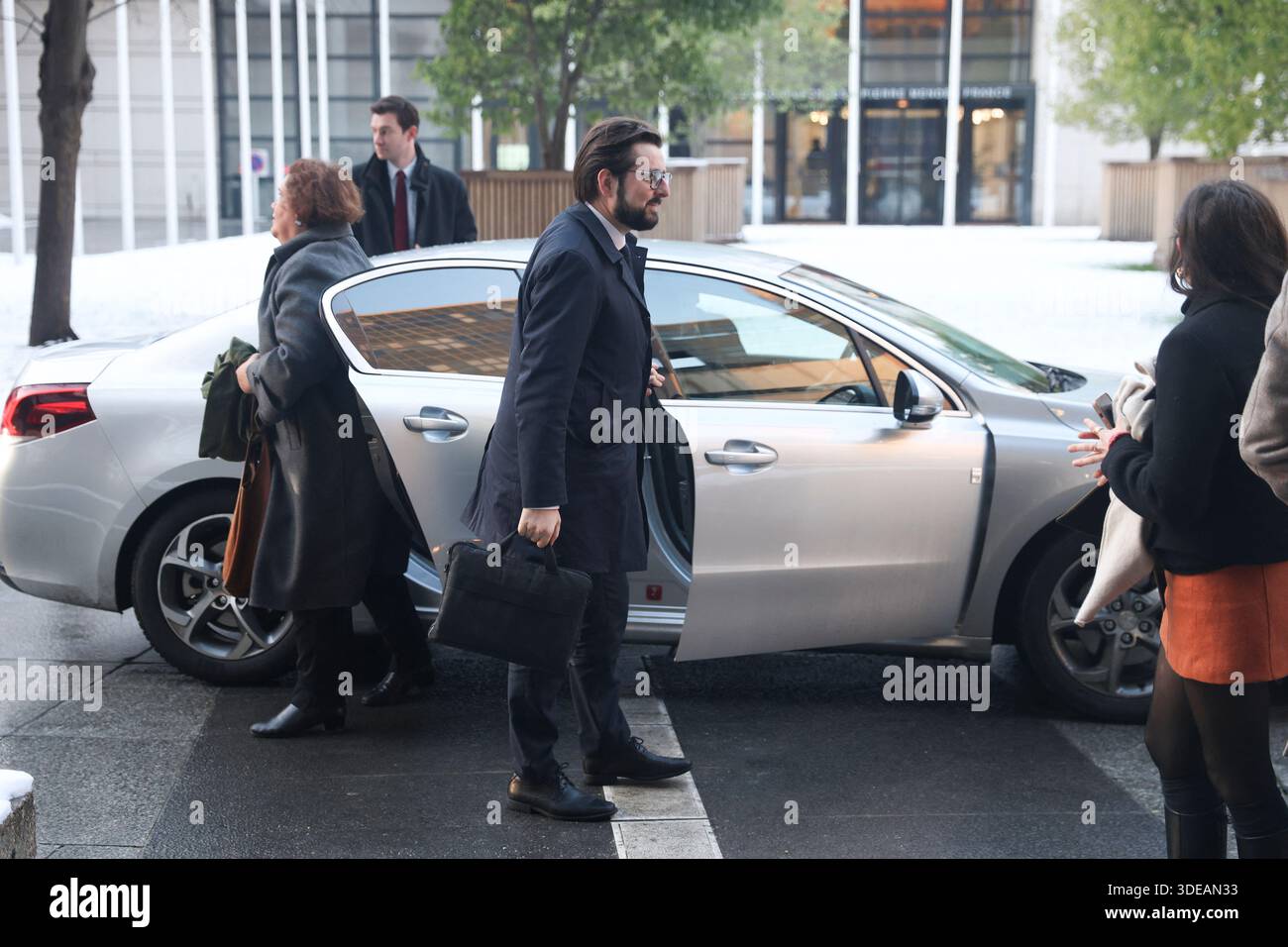 Socialist MP Philippe Brun before a meeting with representatives of ...