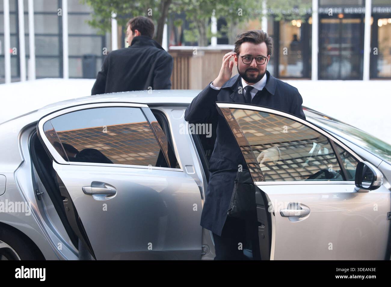 Socialist MP Philippe Brun before a meeting with representatives of ...