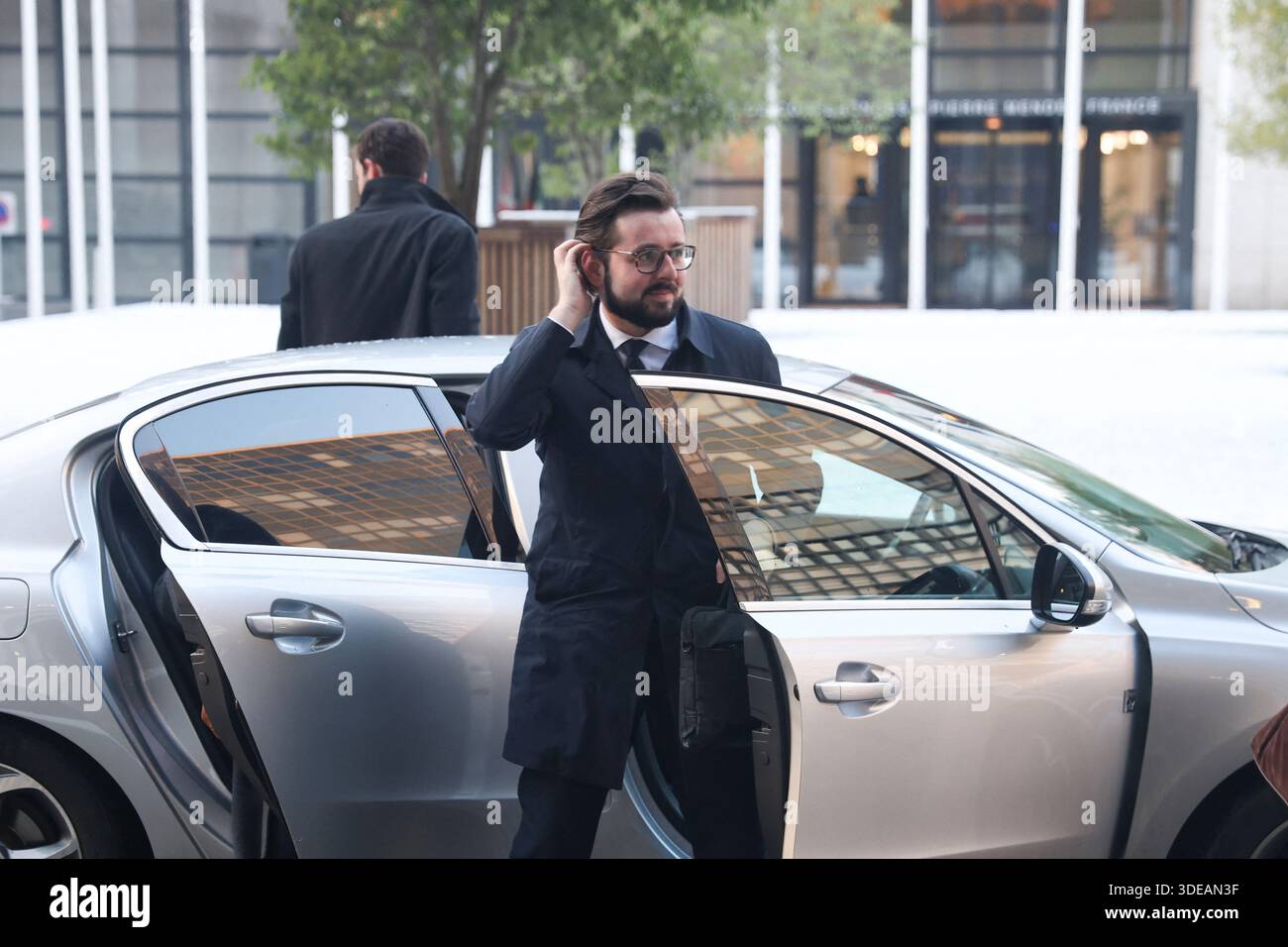 Socialist MP Philippe Brun before a meeting with representatives of ...