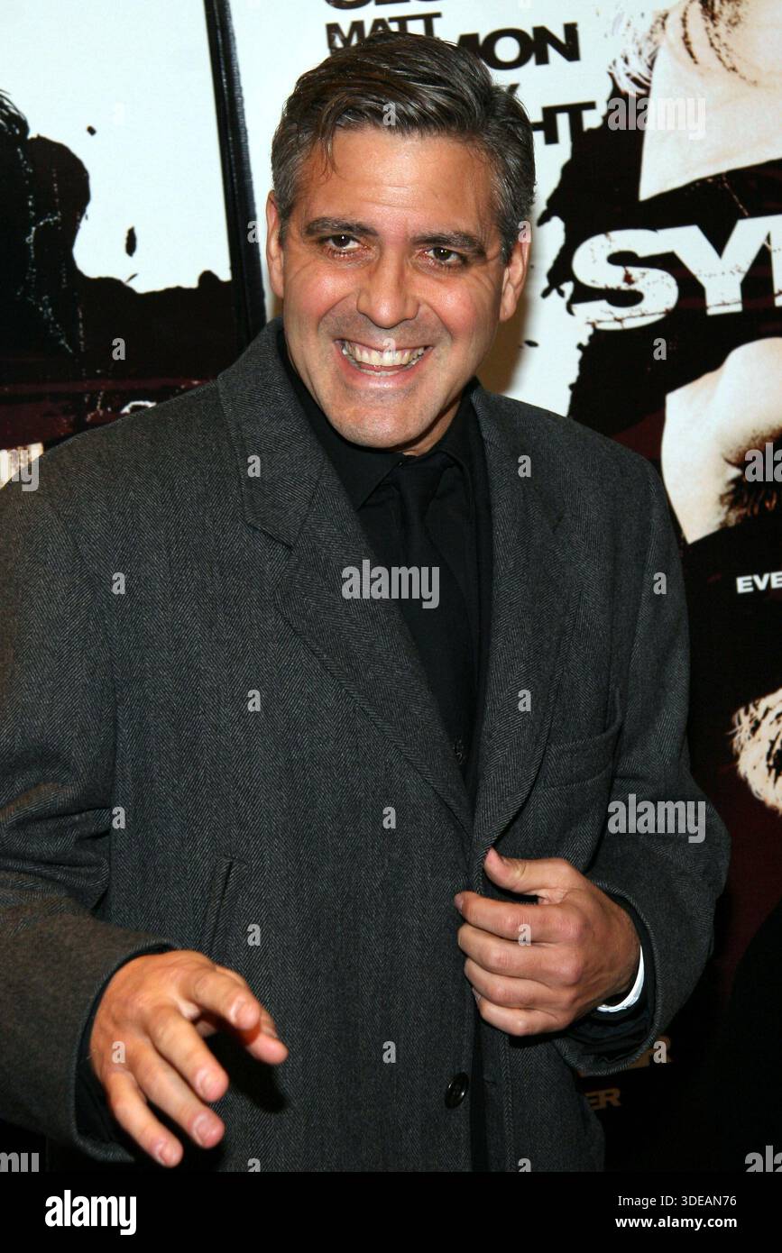 20 November 2005 - New York, NY - George Clooney at the Syriana world ...