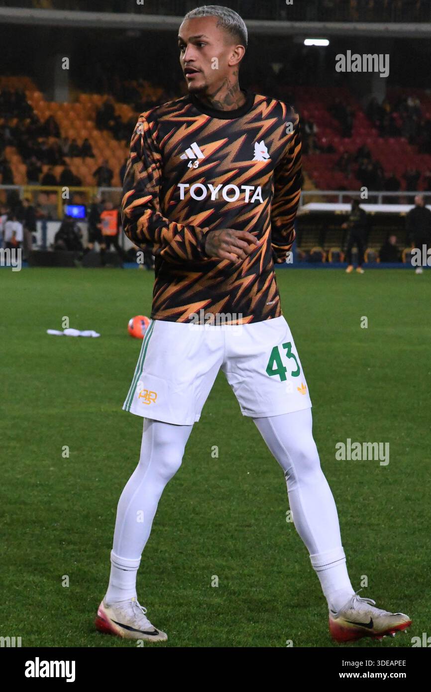 Wesley (As Roma) pre-match warm-up during US Lecce vs AS Roma, Italian ...