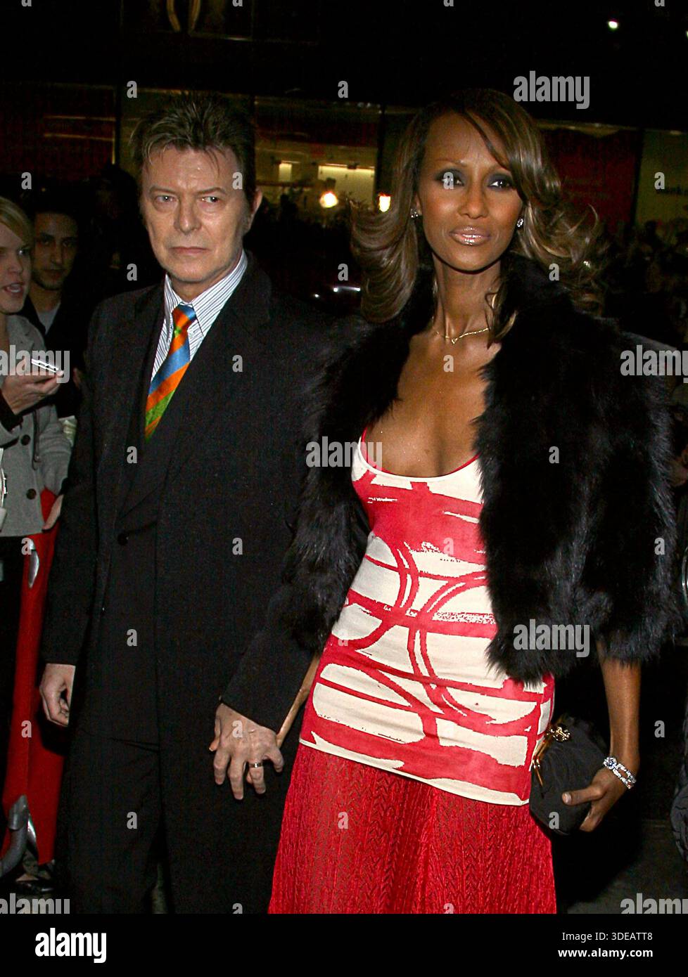 01 Decemeber 2005 - New York, NY - David Bowie and Iman arrive at "The ...