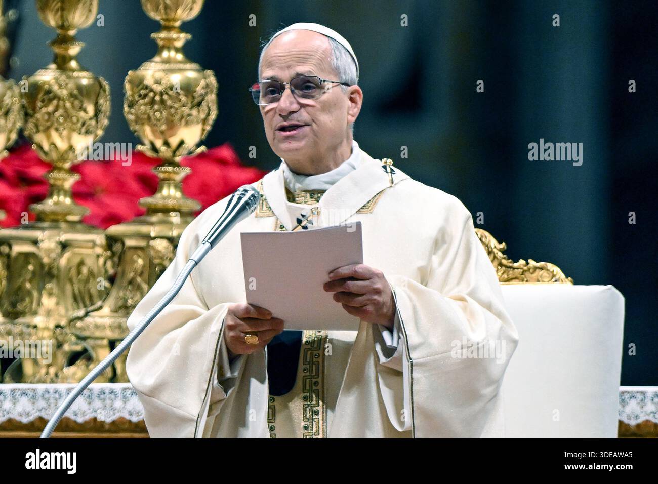 **NO LIBRI** Italy, Rome, Vatican, 2026/1/6 Pope leo XIV presides over ...