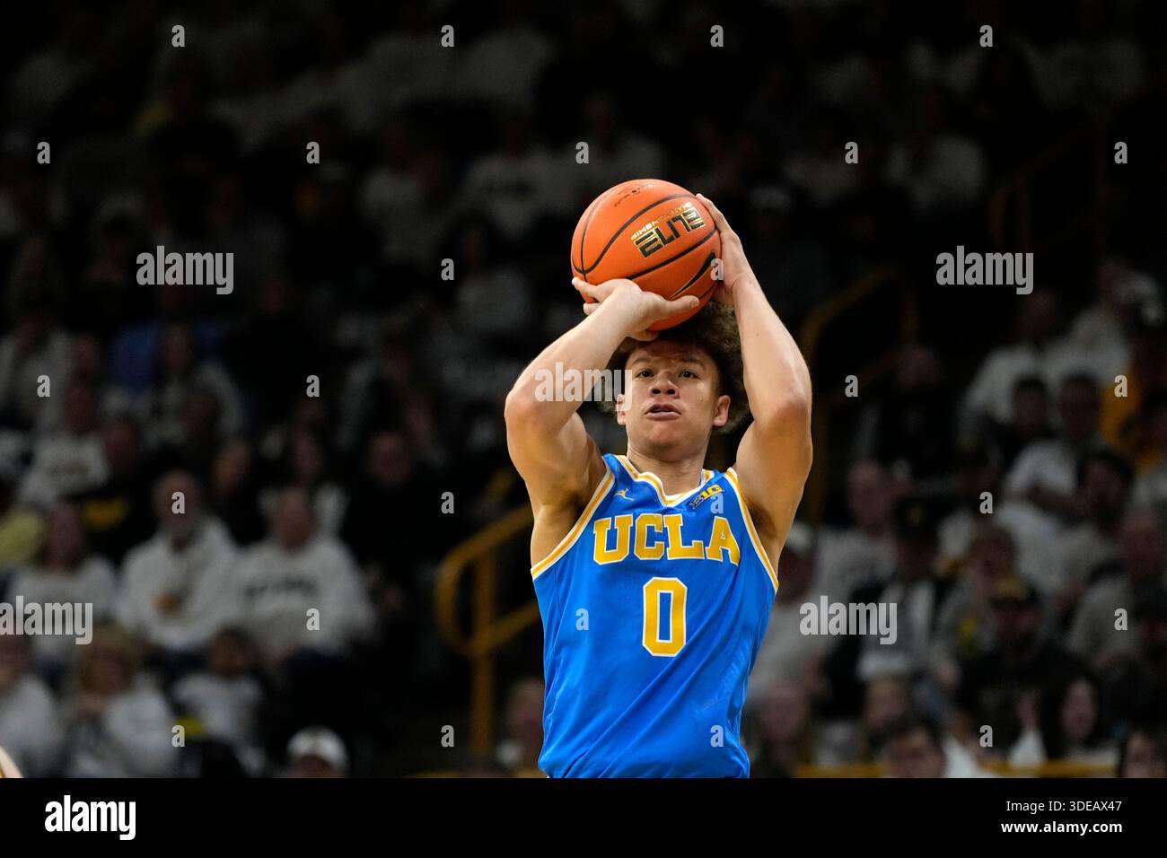 UCLA guard Trent Perry shoots during the first half of an NCAA college ...
