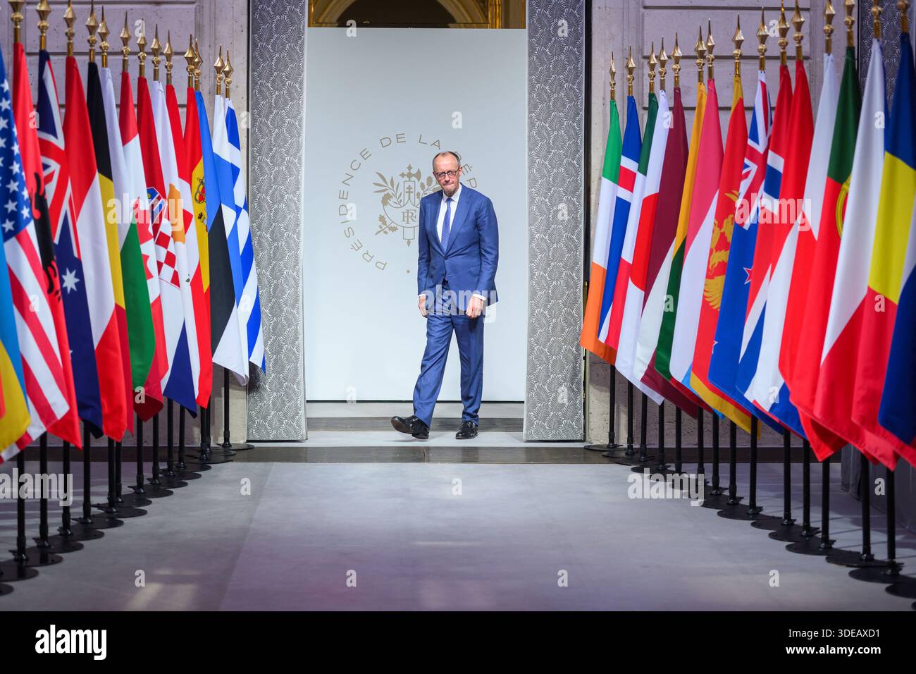 Paris, France. 06th Jan, 2026. Germany's Chancellor Friedrich Merz ...