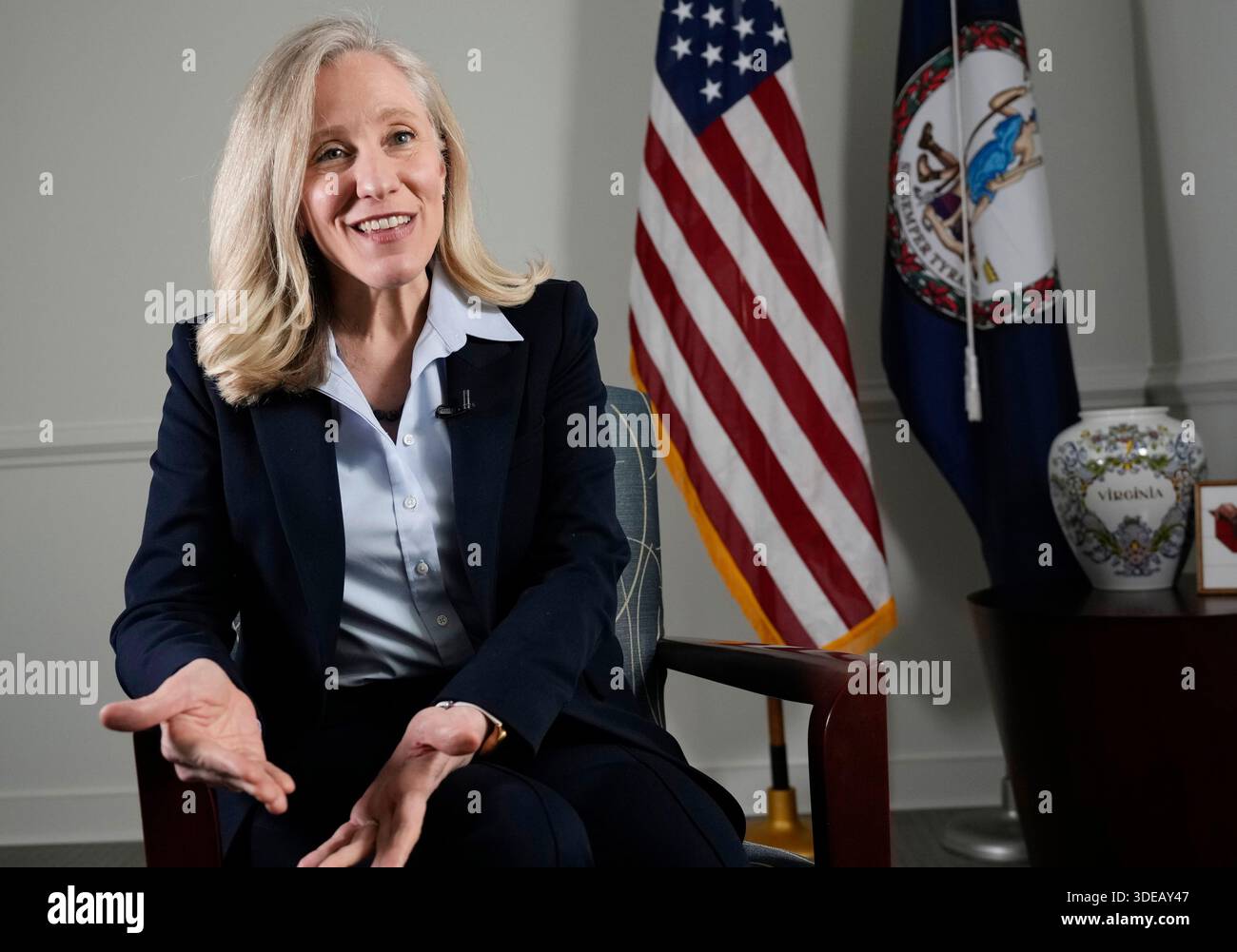 Virginia Gov.-elect Abigail Spanberger during an interview at the ...