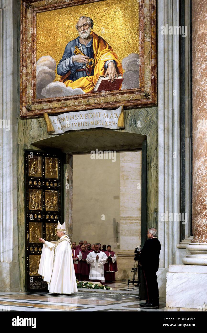 VATICAN CITY, VATICAN - JANUARY 06: Pope Leo XIV presides over the rite ...