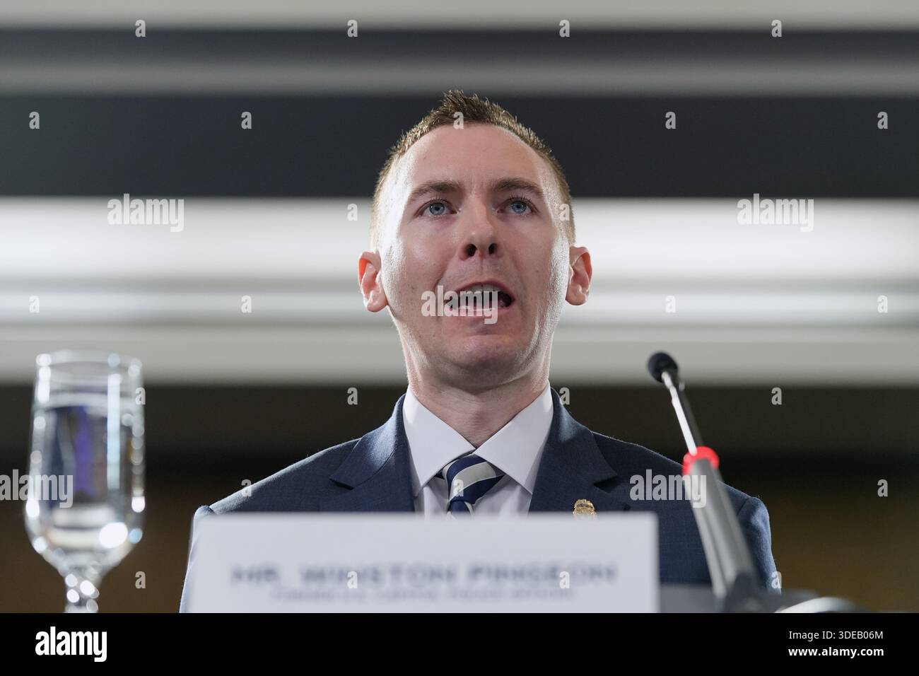 Winston Pingeon, a former U.S. Capitol Police officer testifies during ...
