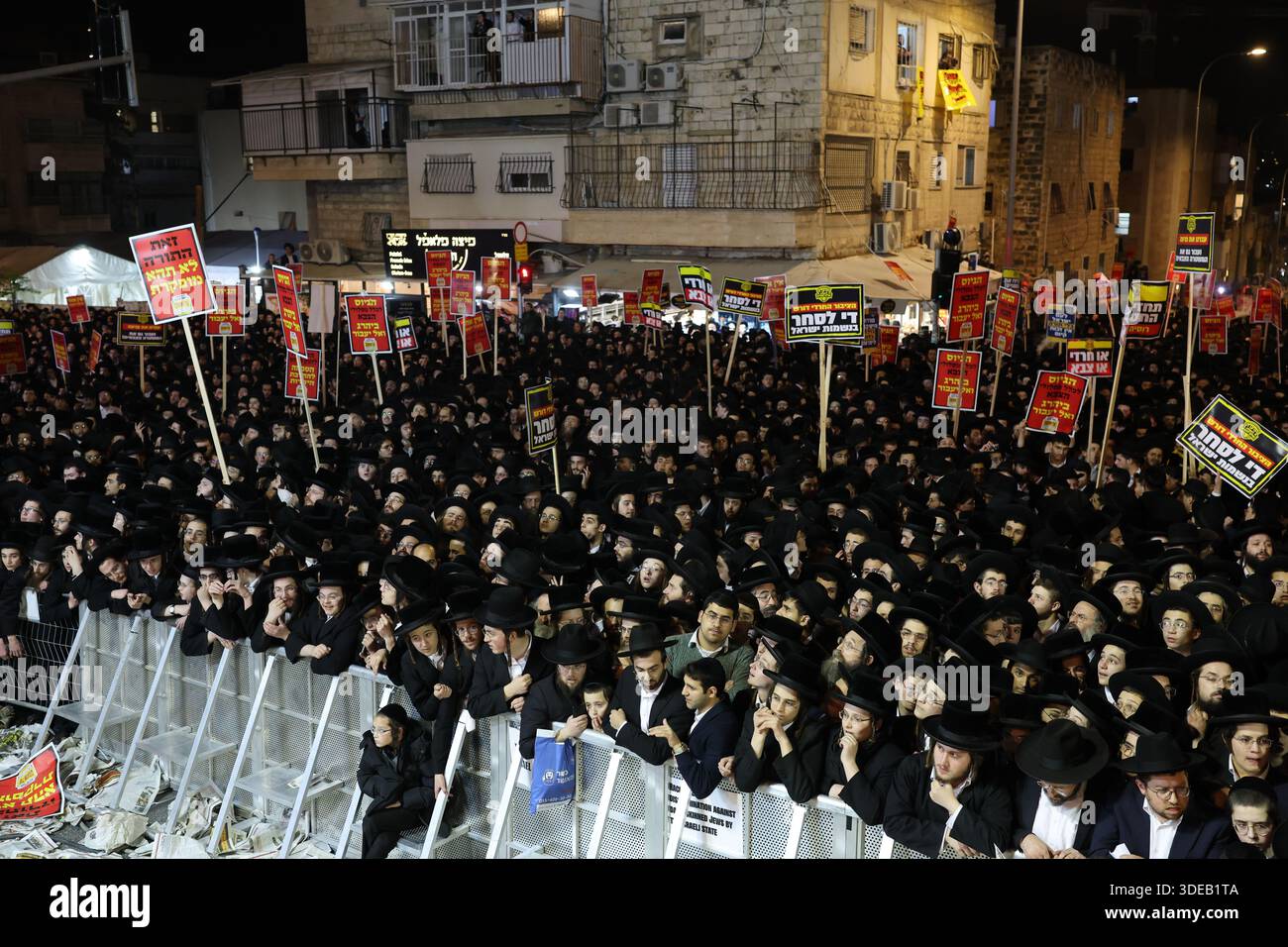 06 January 2027, Israel, Jerusalem: Ultra-Orthodox Jewish men protest ...