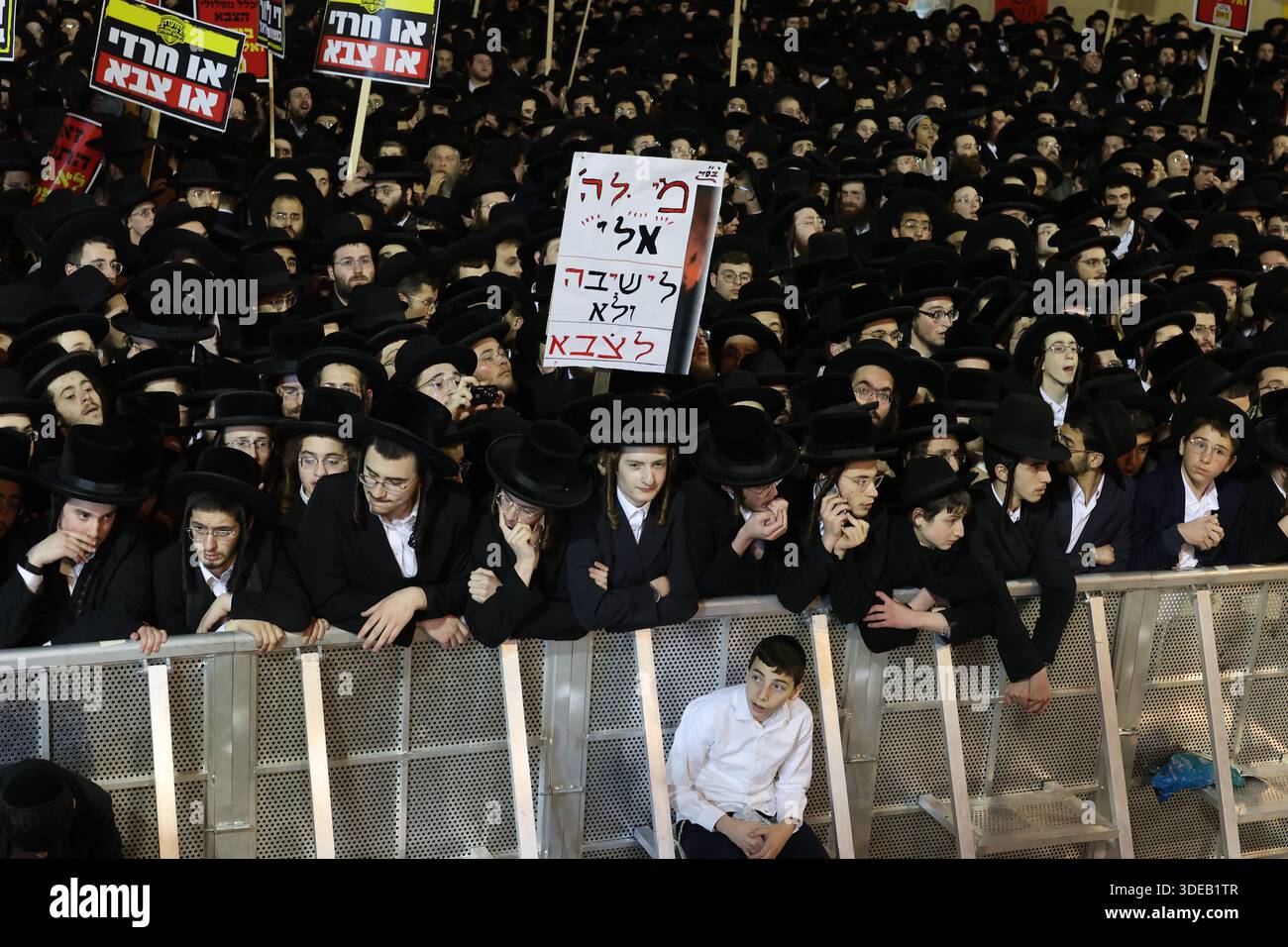 06 January 2027, Israel, Jerusalem: Ultra-Orthodox Jewish men protest ...