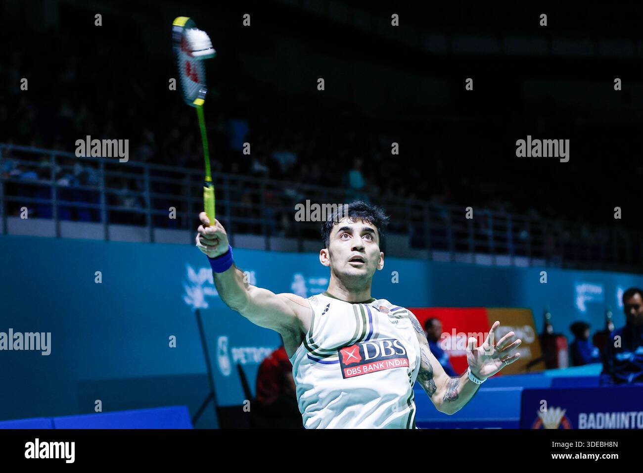 Lakshya Sen of India plays against Jason Teh Jia Heng of Singapore (not ...