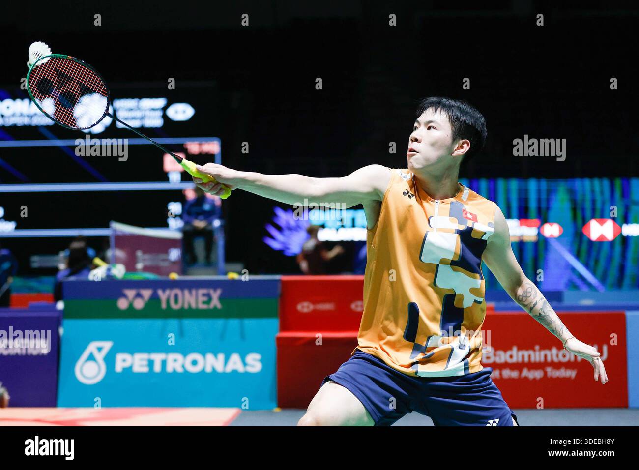 Lee Cheuk Yiu of Hong Kong plays against Christo Popov of France (not ...