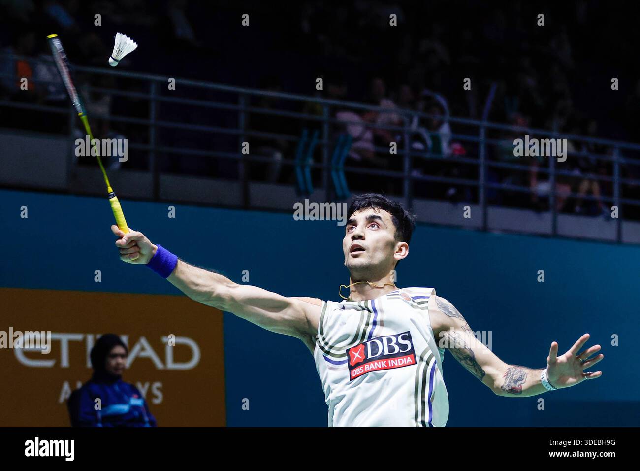 Lakshya Sen of India plays against Jason Teh Jia Heng of Singapore (not ...