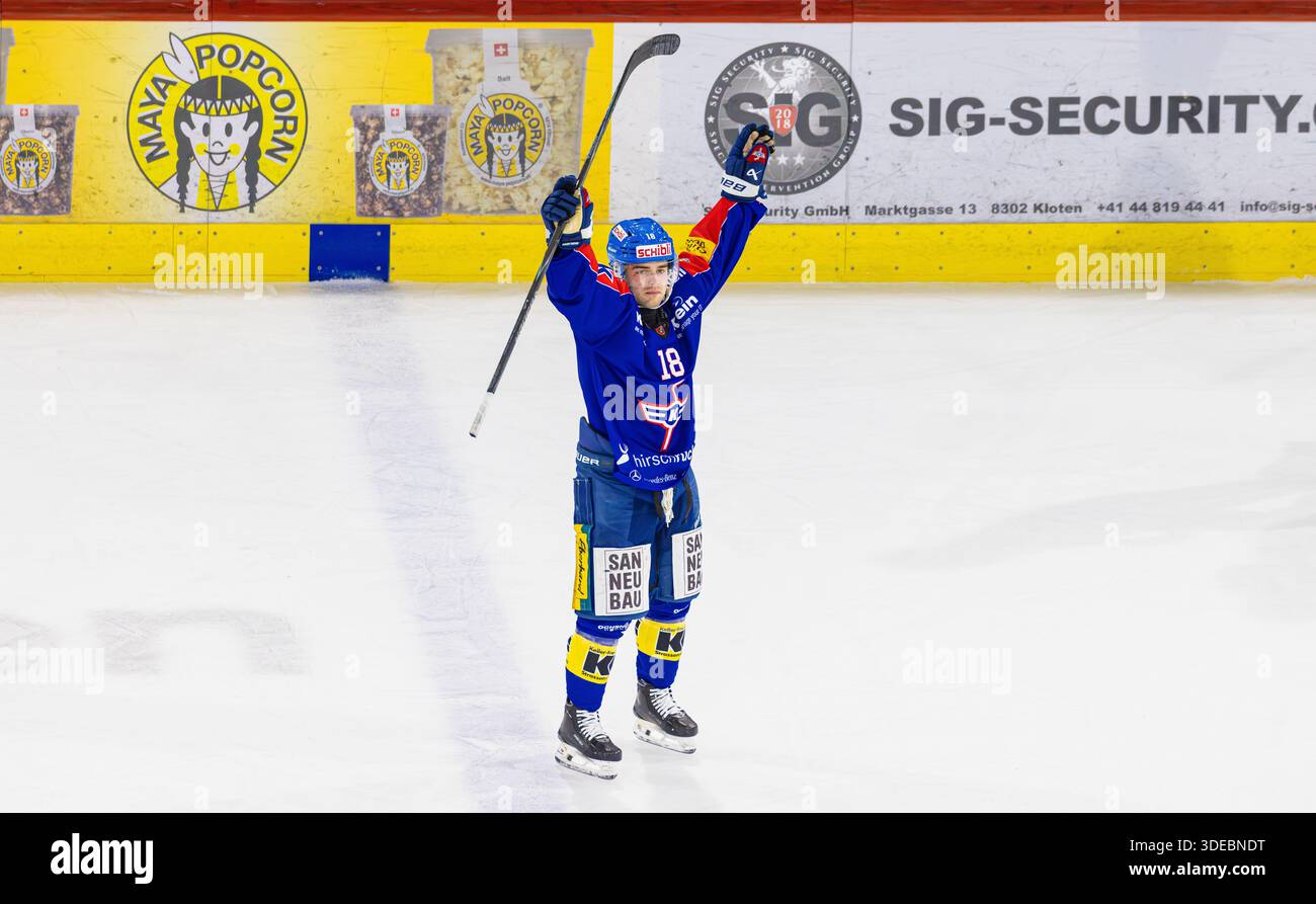 Kloten, Switzerland, 6th Jan 2026: 40th minute #18 Dario Sidler (Kloten ...