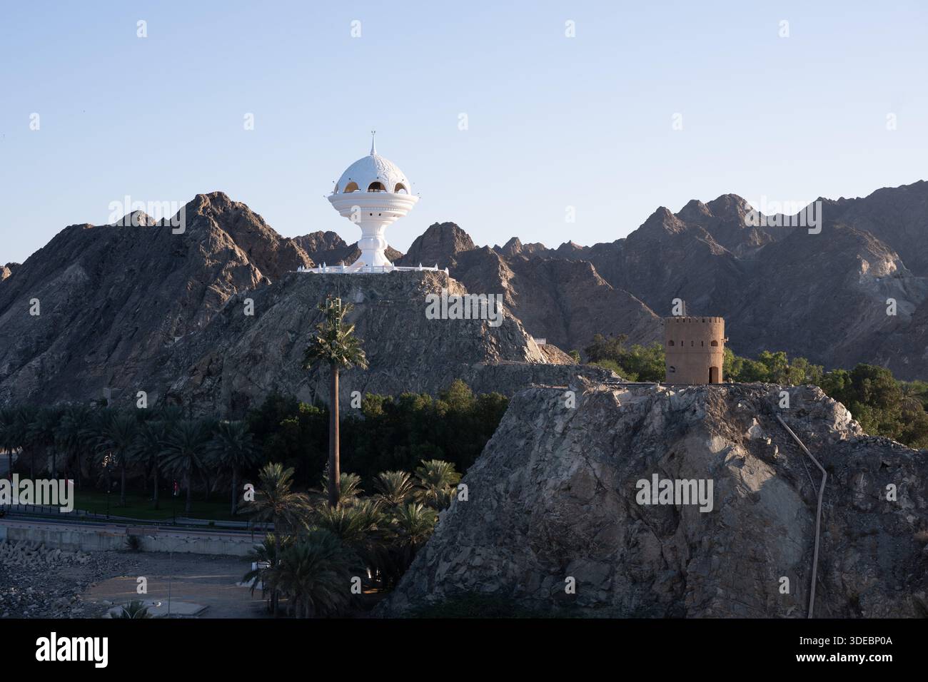 16 November 2025, Oman, Maskat: The Riyam Censer, a huge incense burner ...