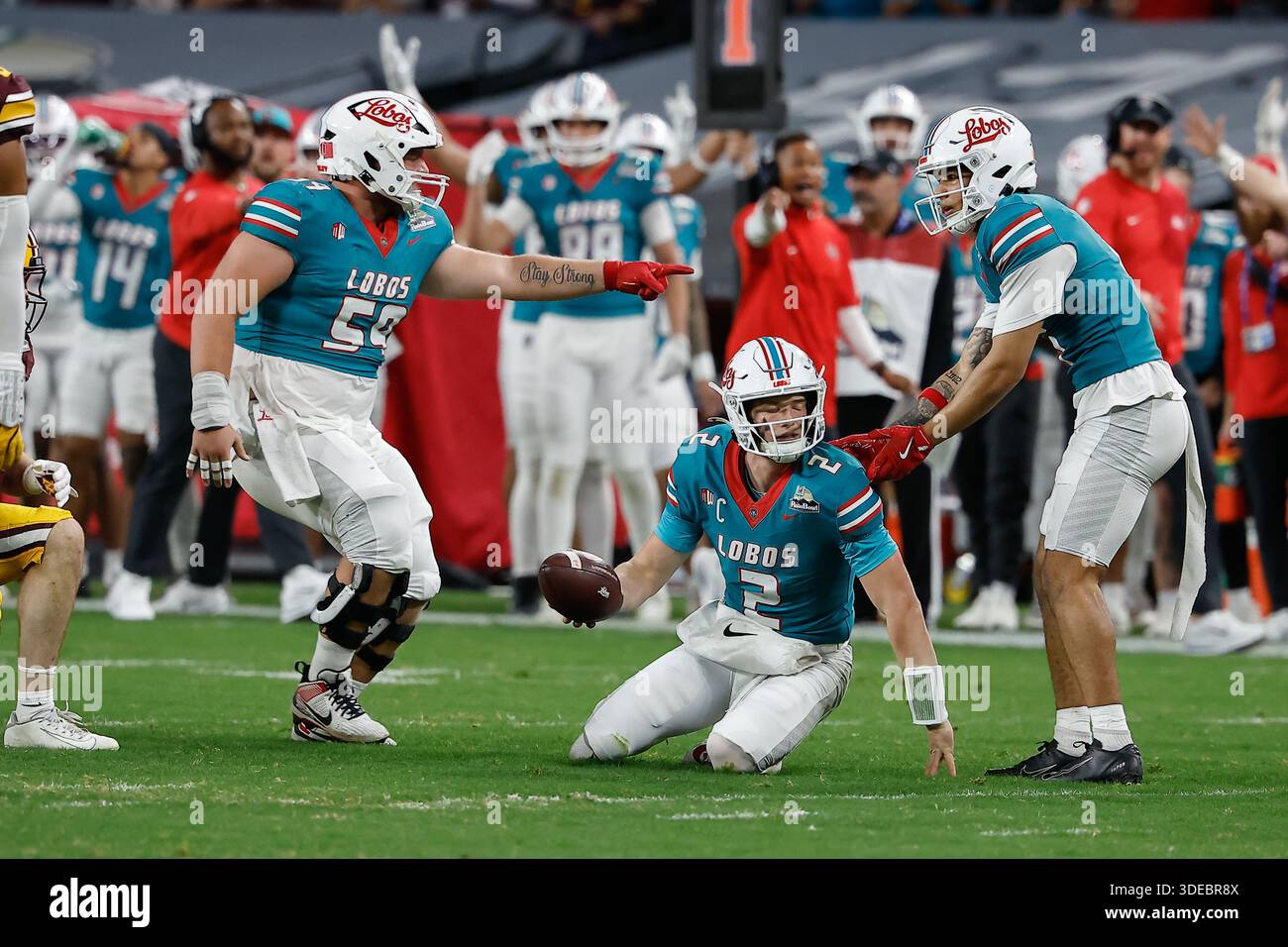 PHOENIX, AZ - DECEMBER 26: New Mexico Lobos quarterback Jack Layne (2 ...